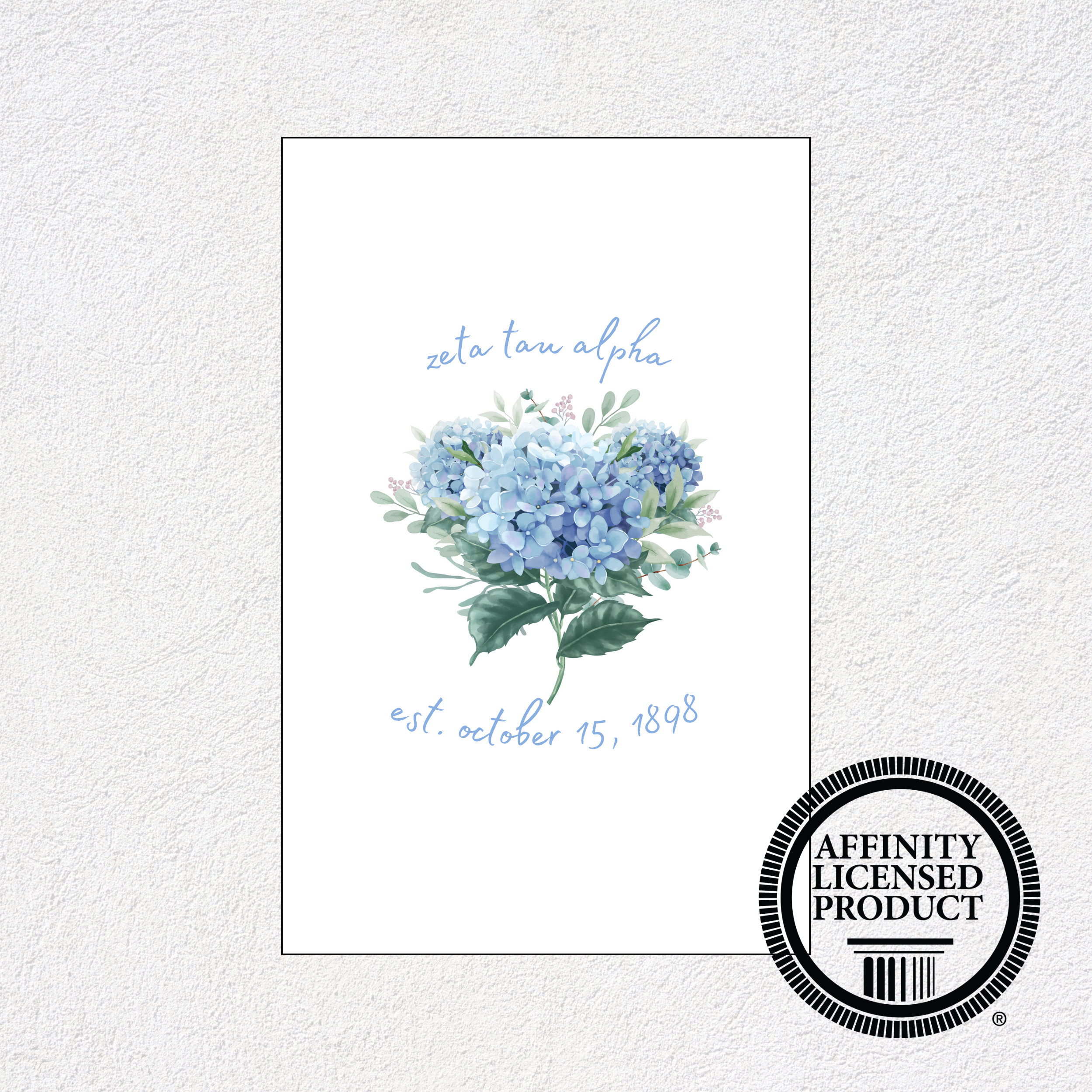 Zeta Tau Alpha Poster - Custom Zeta Tau Alpha Print, Preppy Zeta Tau ...