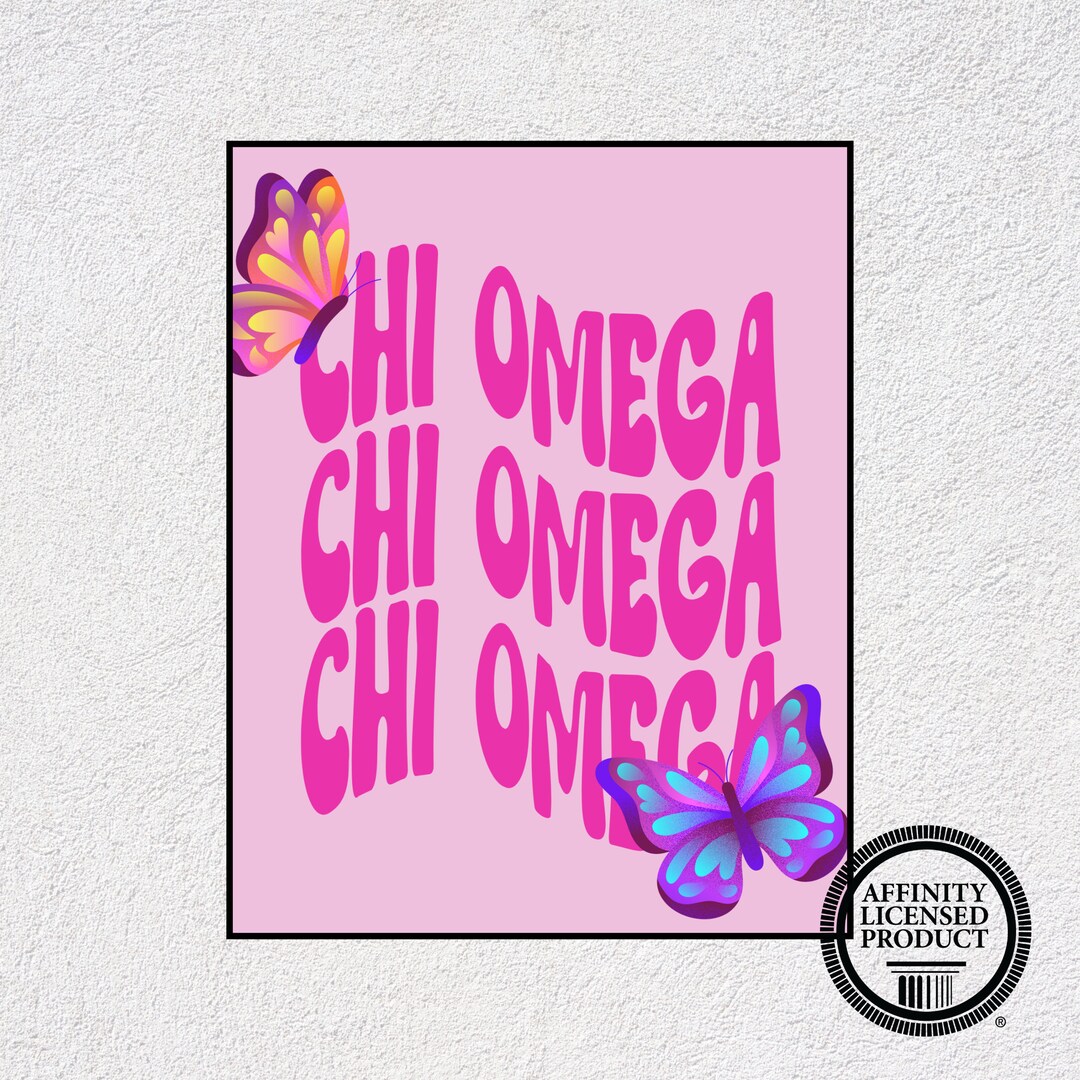 Chi Omega Print Custom Chi Omega Poster, Trendy Chi Omega Wall Art ...
