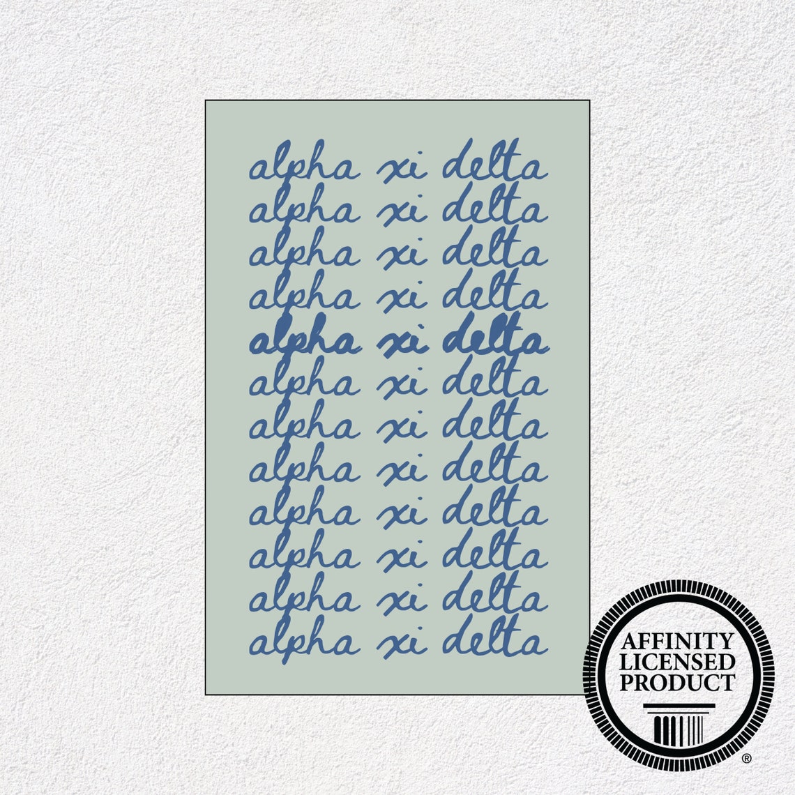 Alpha Xi Delta Poster Set - Set of 3, Custom Alpha Xi Delta Prints ...