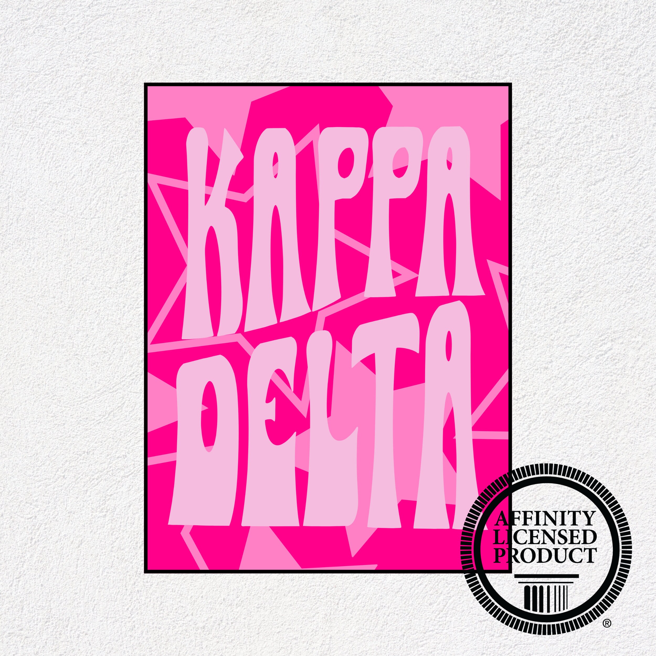 Kappa Delta Poster Set Set of 4, Custom Kappa Delta Prints, Pink Kappa ...
