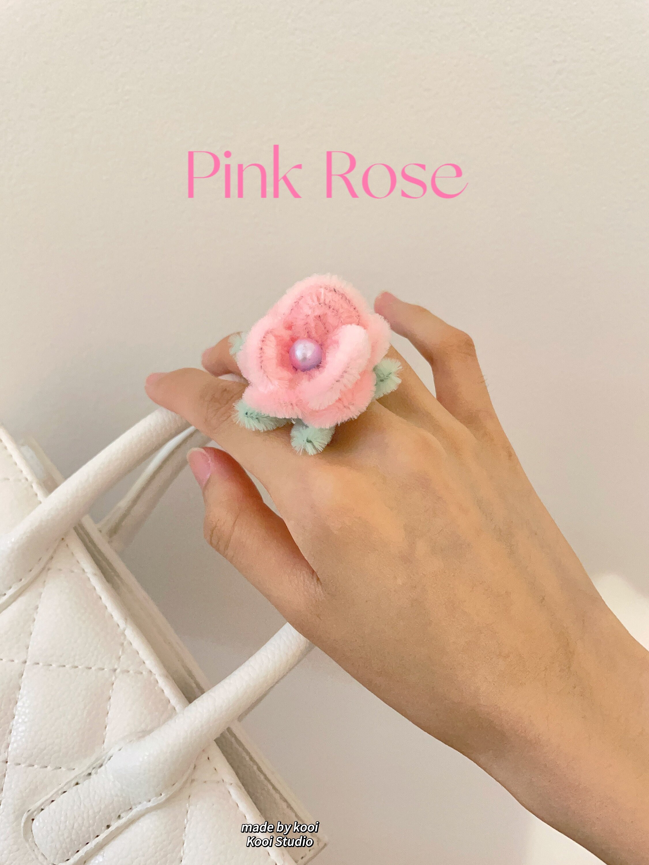 Vintage Rose Rings Made of Pipe Cleaners - Etsy