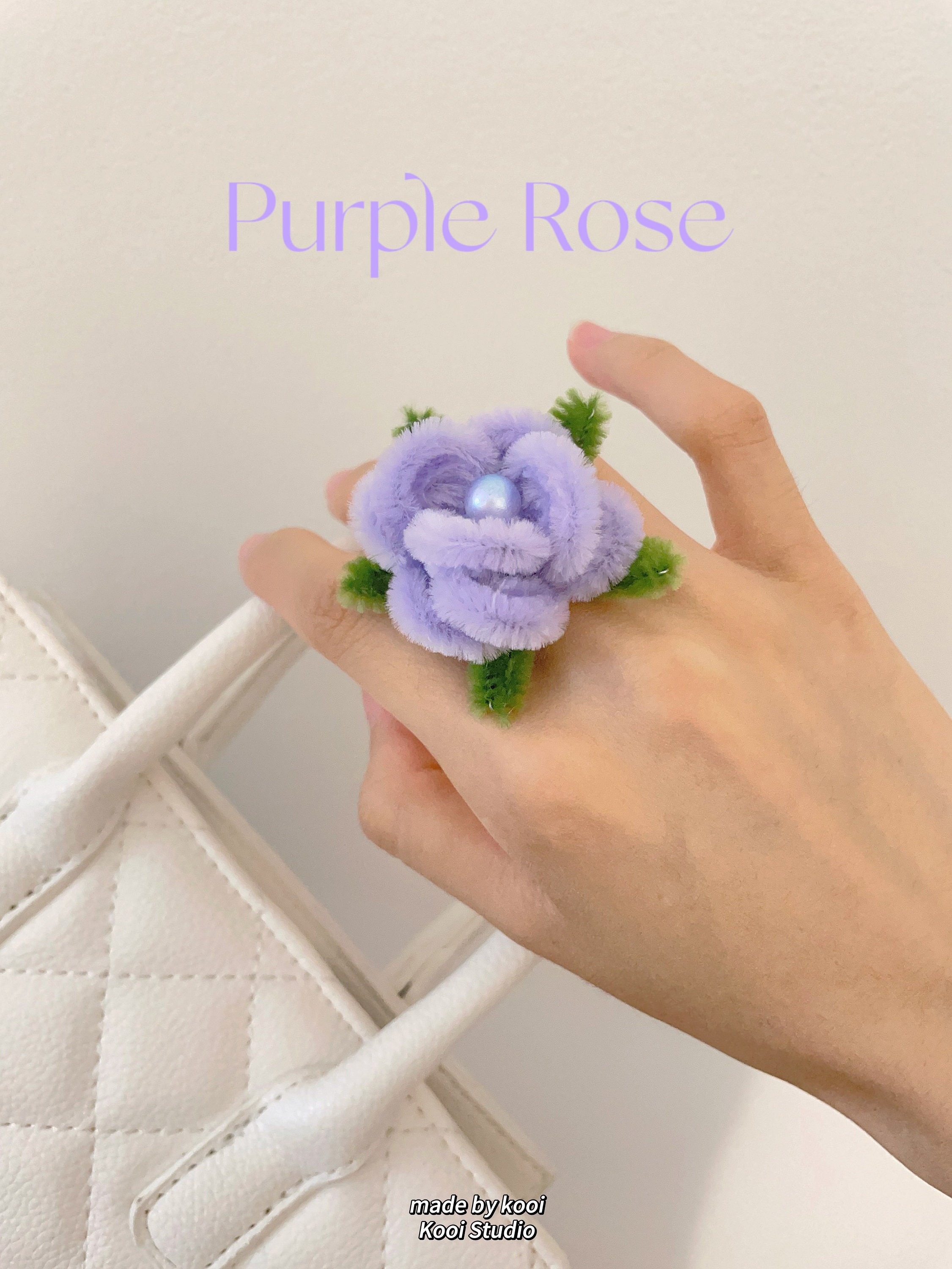 Vintage Rose Rings Made of Pipe Cleaners - Etsy