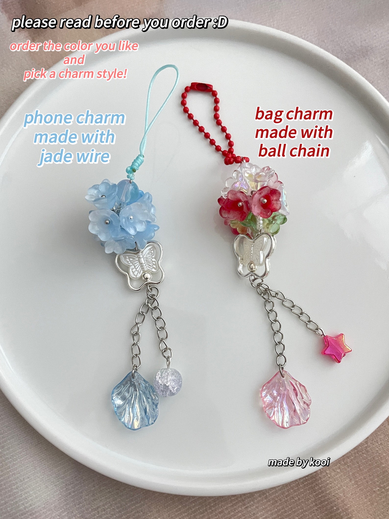Hydrangea Phone Charms & Bag Charms - Etsy