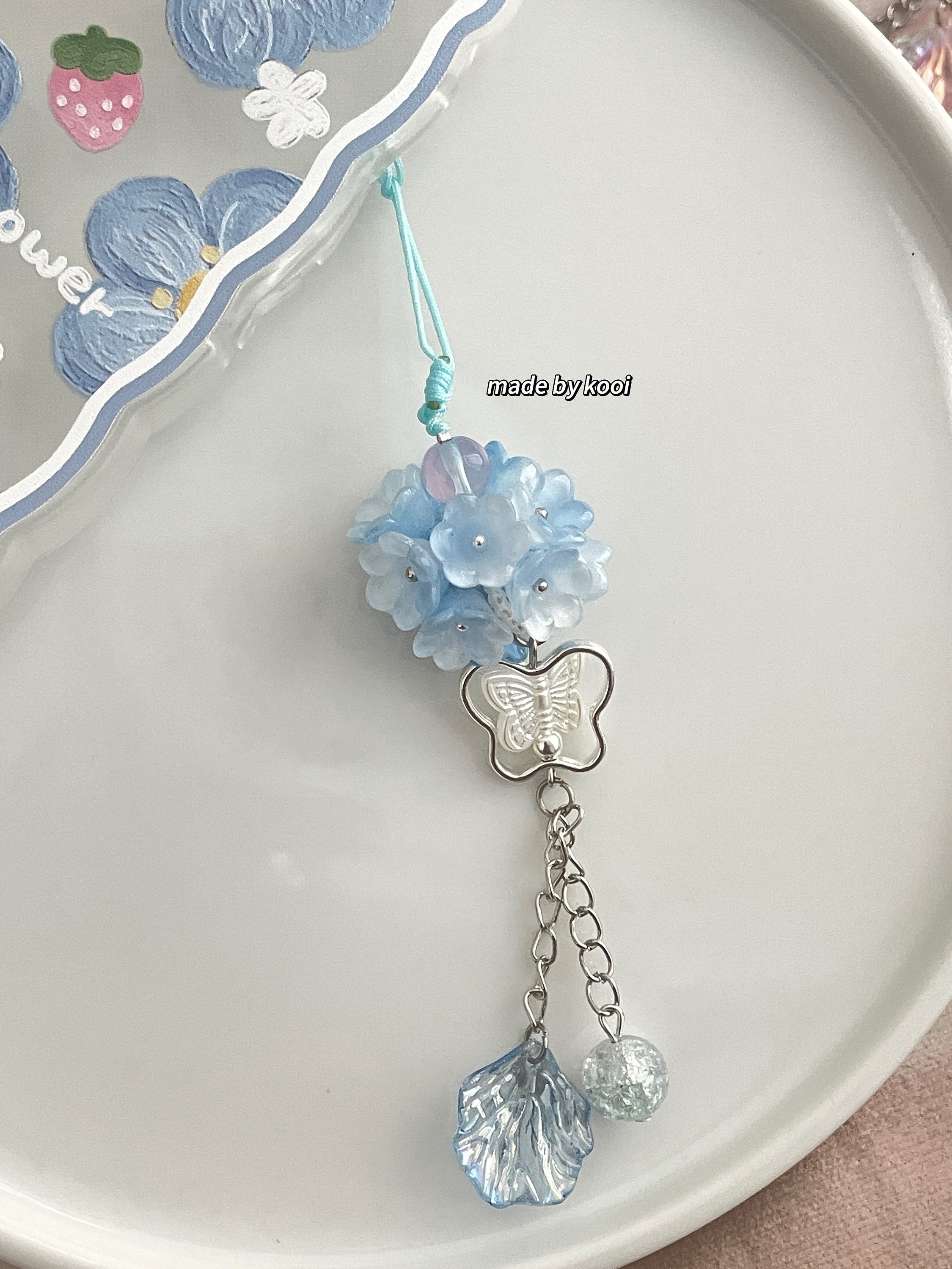 Hydrangea Phone Charms & Bag Charms - Etsy