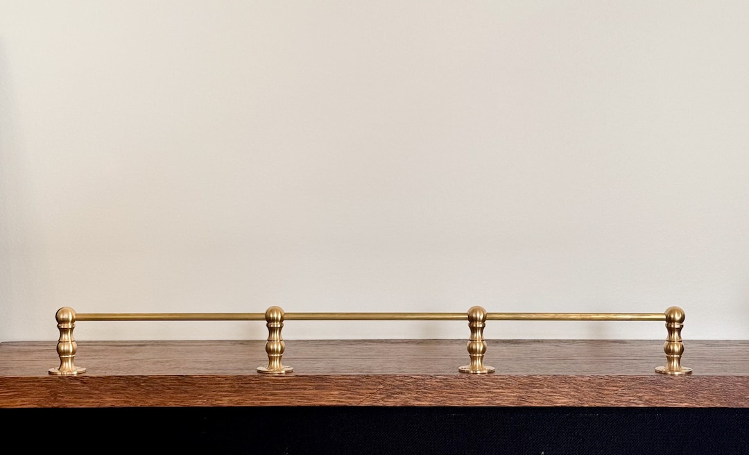 Unlacquered Brass Gallery Rail: Bookshelf Tipping Rail - Etsy