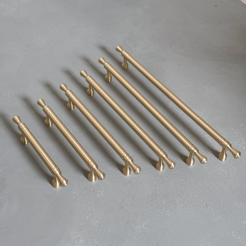 Solid Brass Handles CALLINGTON Unlacquered Kitchen Cabinet Knobs Handle High Quality Luxury ...