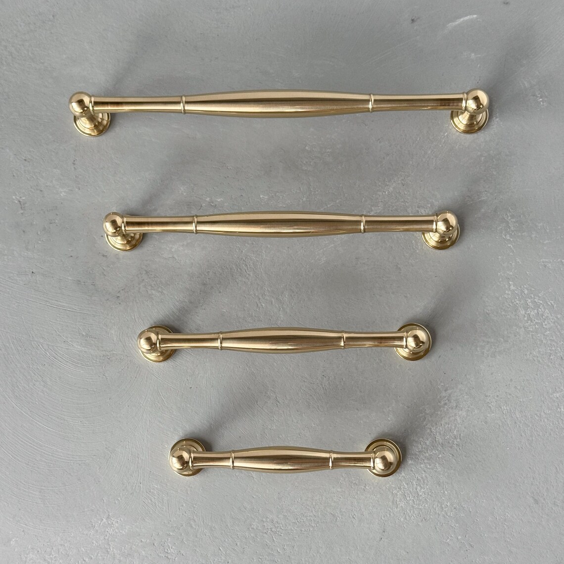 Unlacquered Solid Brass Cabinet CHESTER Handles, Luxury Kitchen ...