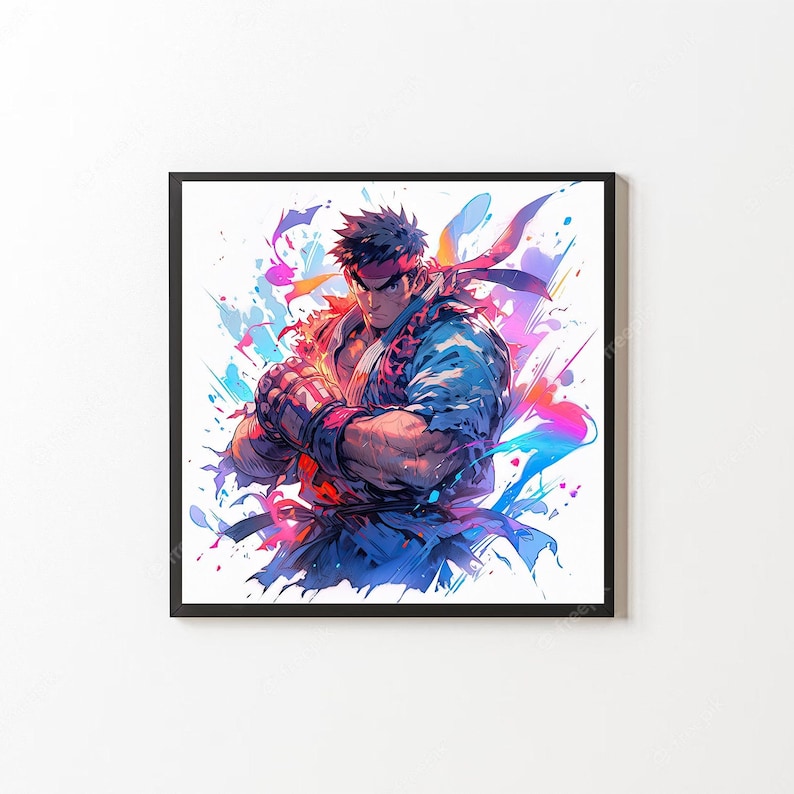 Ryu Premium Matte Poster, Street Fighter, Video Game Art, Fighting ...