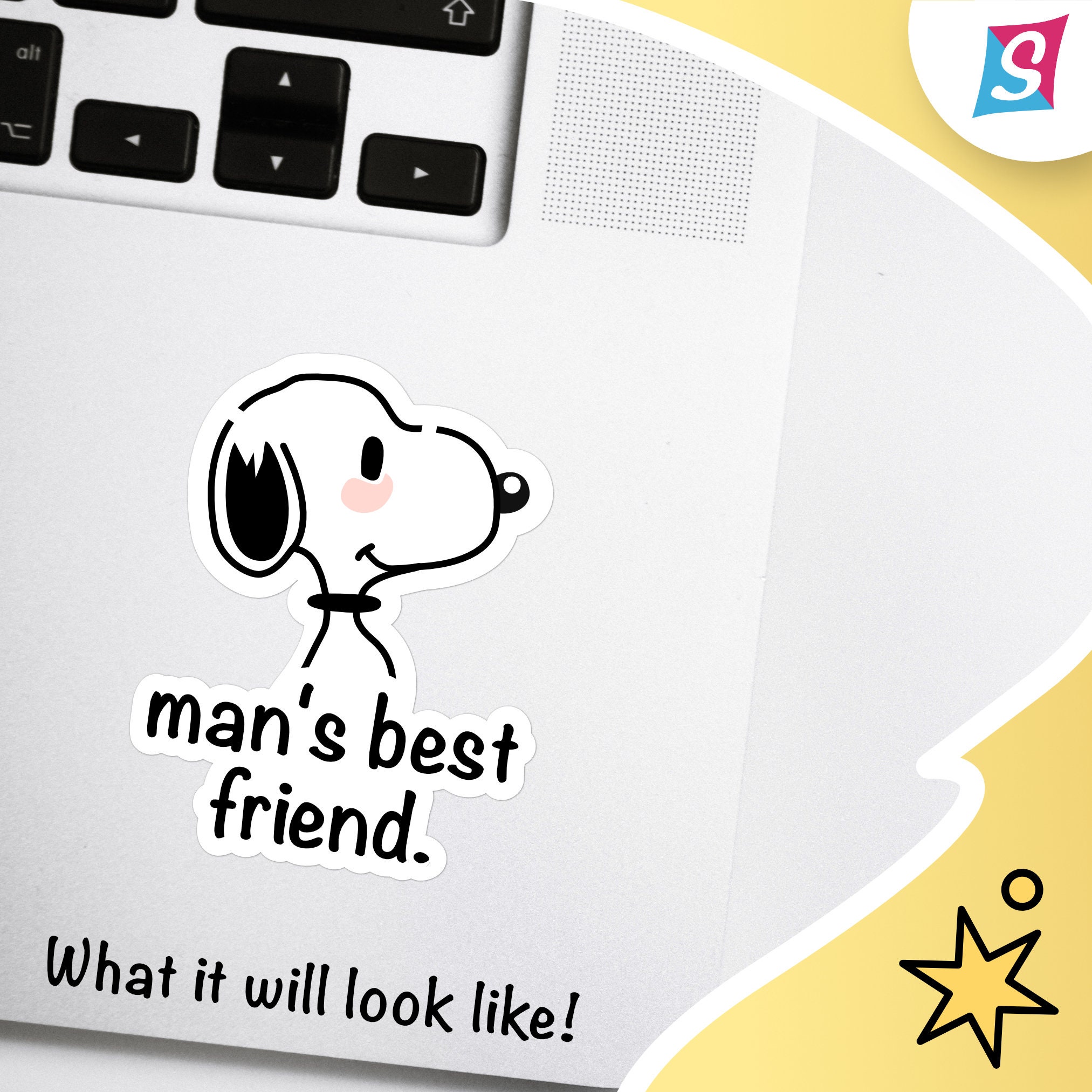 Snoopy Caption Sticker | Peanuts Dog Sticker Designed & Sold By Normal ...