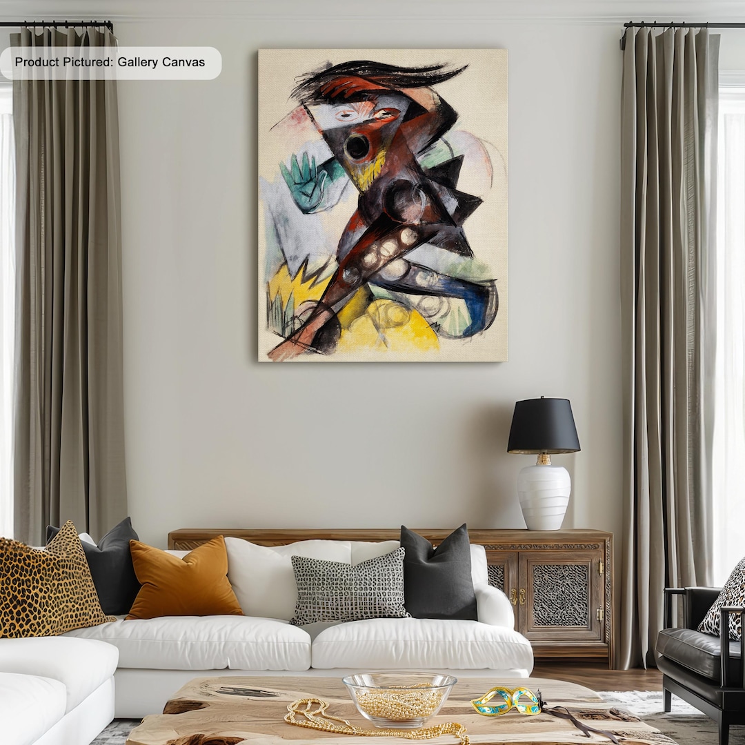 Franz Marc Caliban Figurine for the Tempest 1914 Artwork Canvas/poster ...