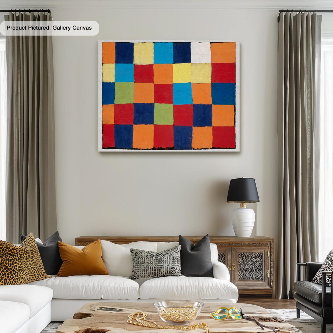 Paul Klee Qu 1 Color Chart Famous Painting Canvas, Poster Print Art ...