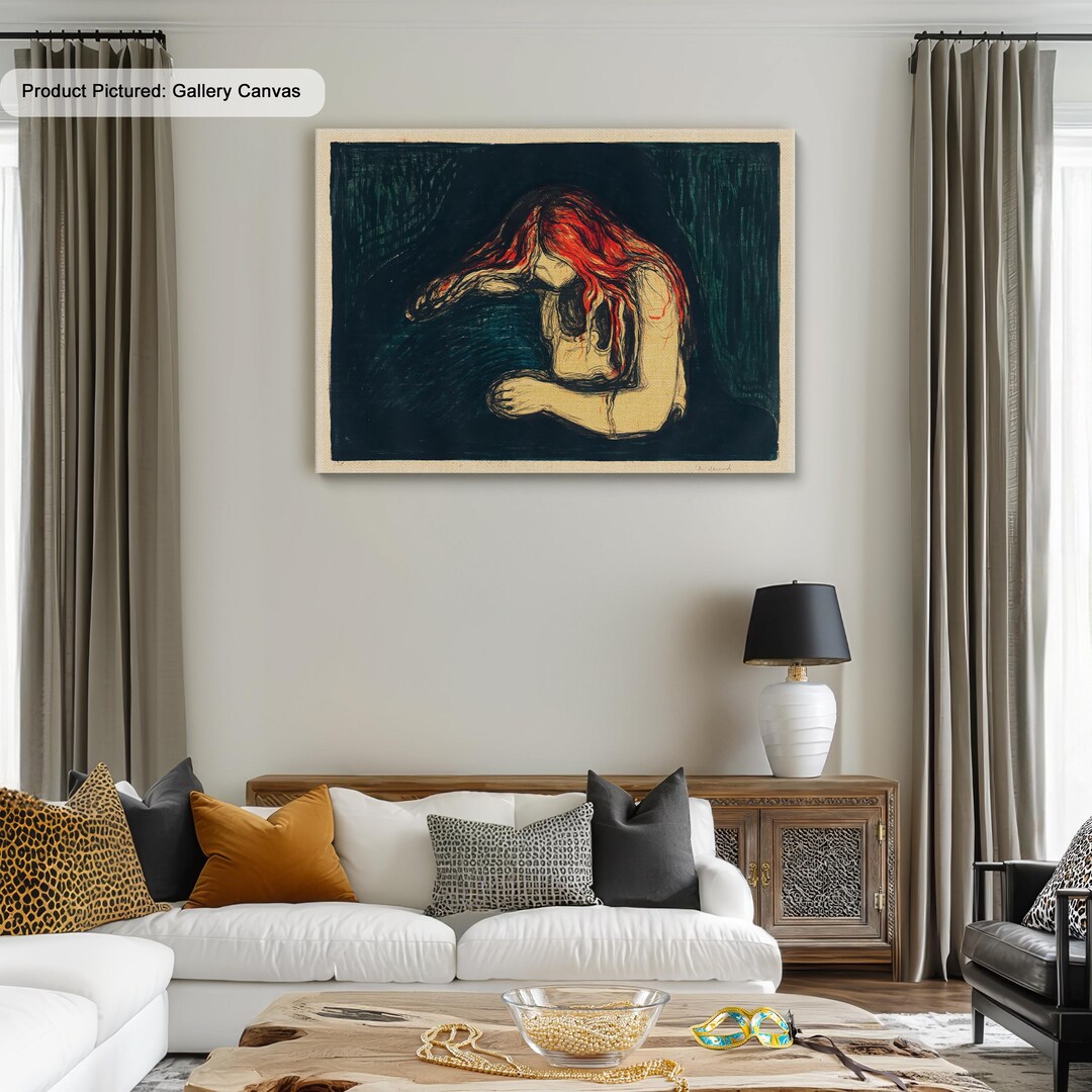 Edvard Munch the Vampire II Famous Artwork Canvas/poster Art ...