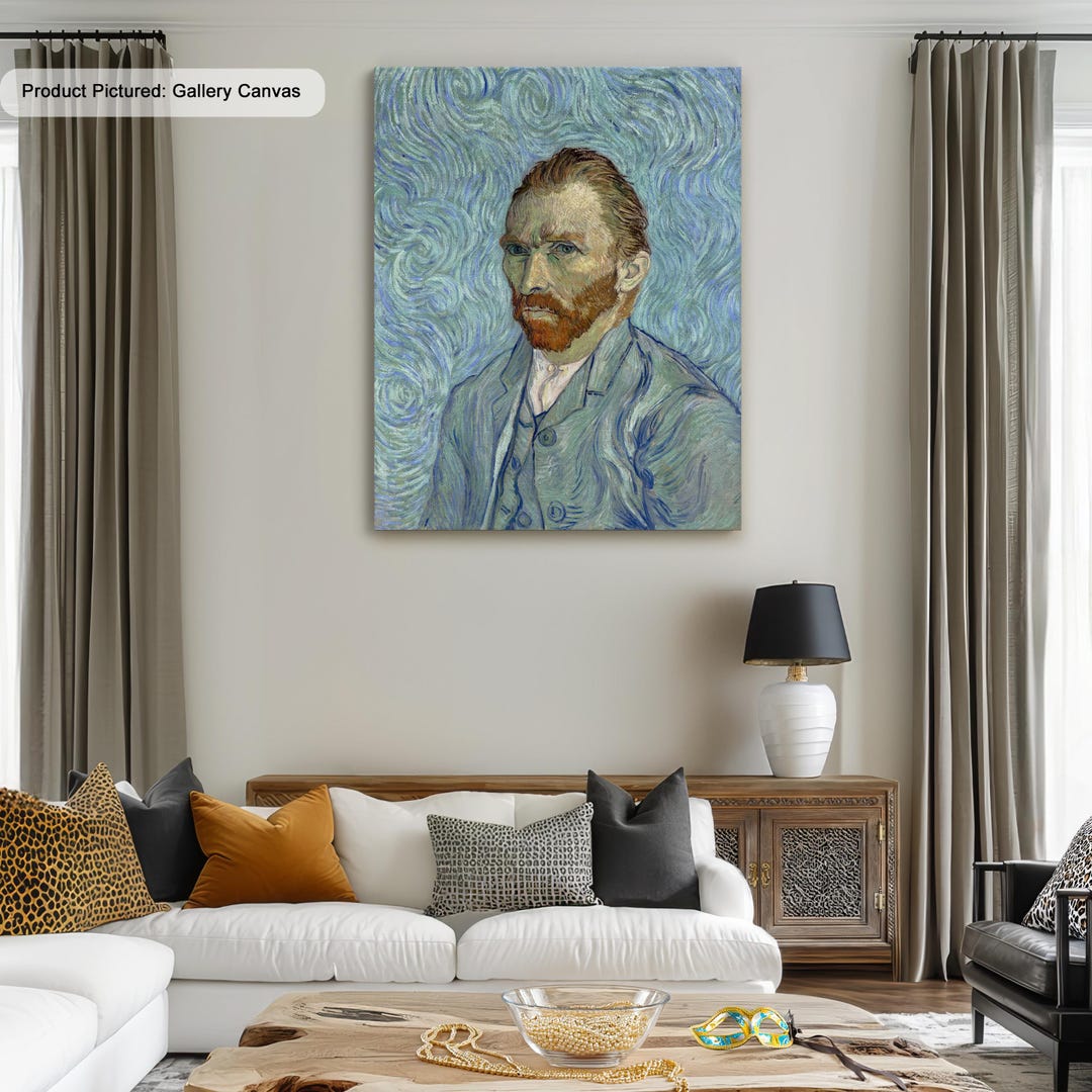 Vincent Van Gogh Self Portrait in Blue Suit Painting Canvas, Poster ...