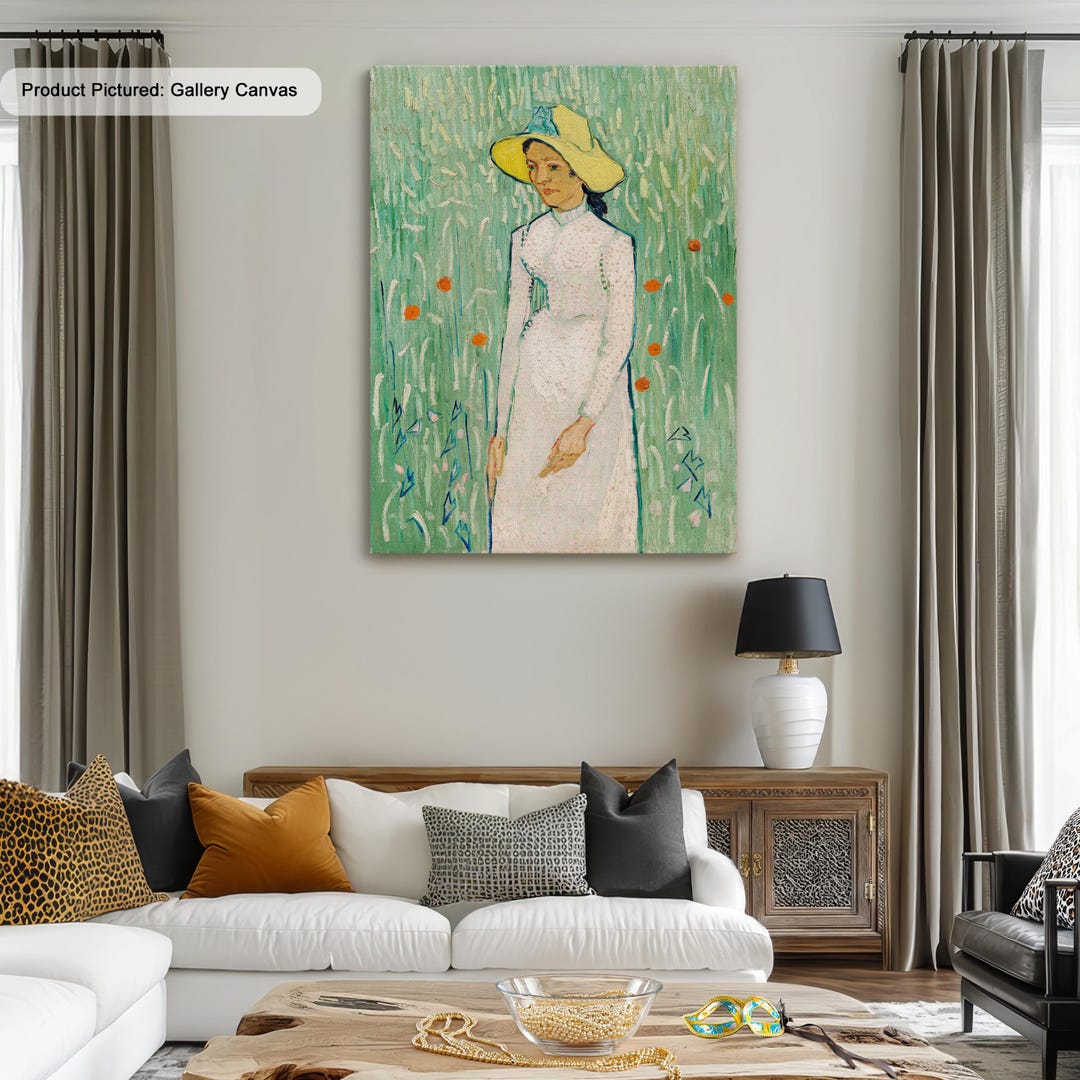 Vincent Van Gogh Girl in White Painting Canvas, Poster Print Art ...