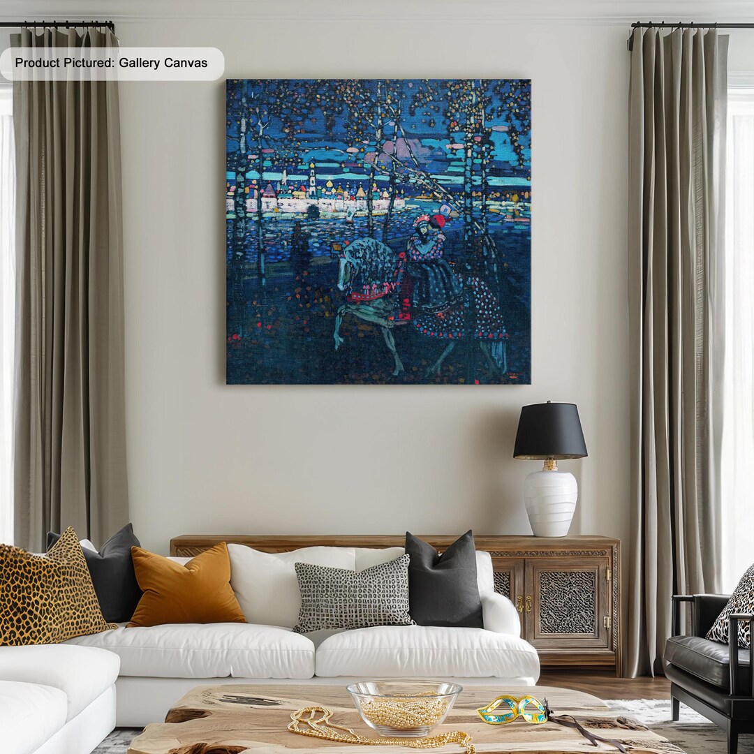 Wassily Kandinsky Riding Couple (1906) Famous Painting Canvas/poster ...