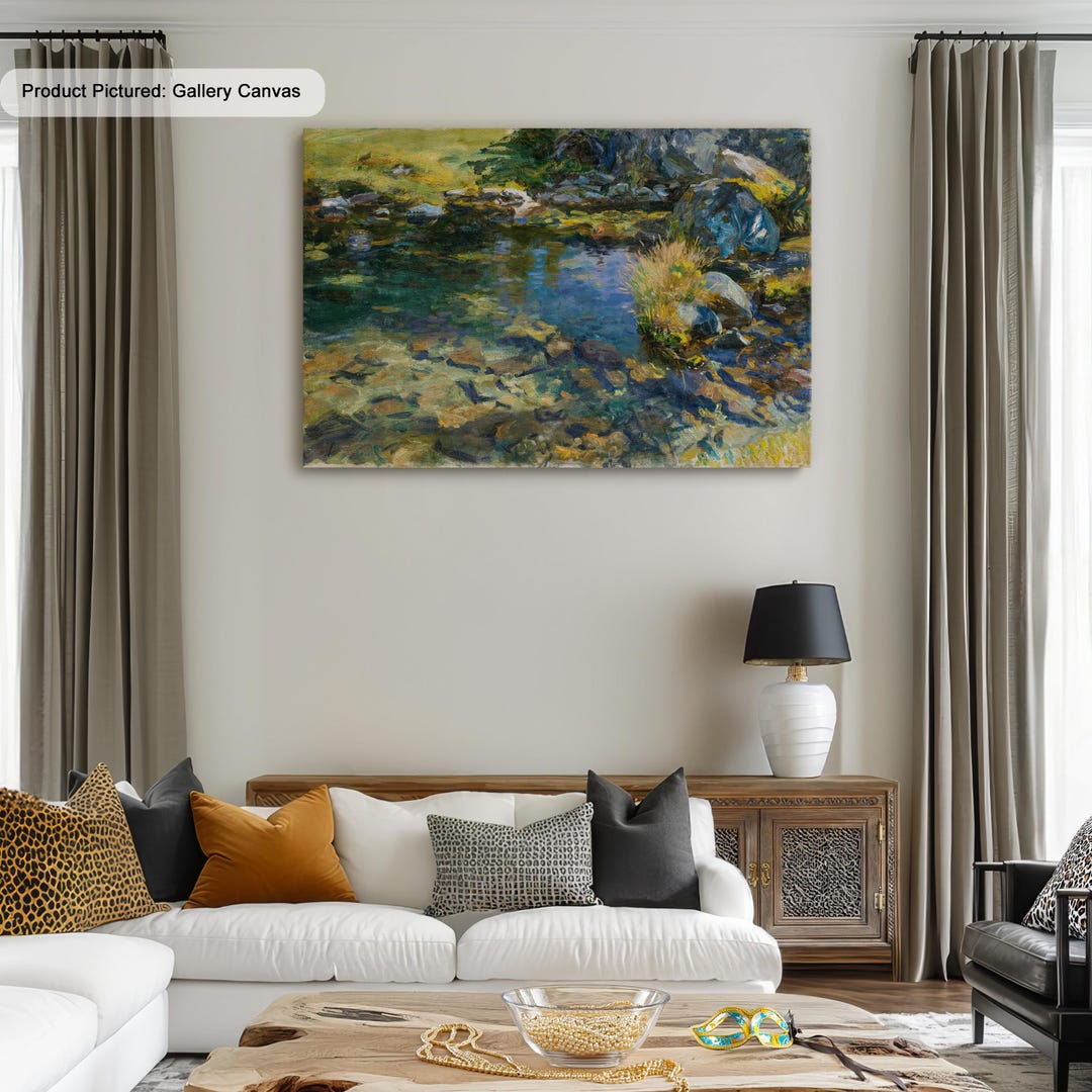 John Singer Sargent Alpine Pool (1907) Canvas/poster Art Reproduction ...