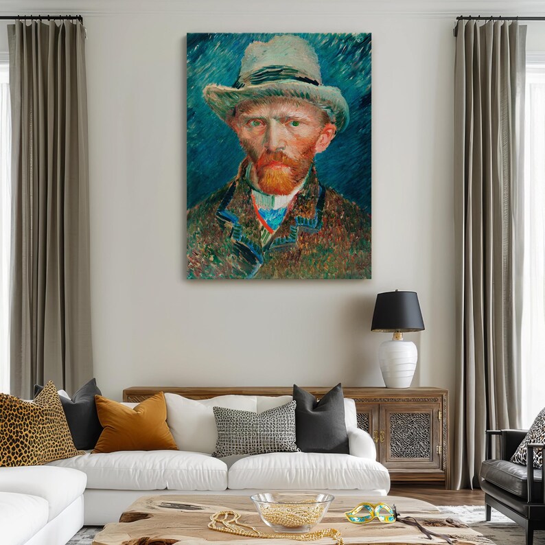 Vincent Van Gogh Self Portrait Canvas, Poster Print Art Reproduction ...