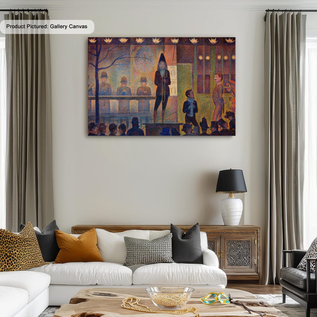 Georges Seurat Circus Sideshow 1887–1888 Famous Painting Canvas/poster ...