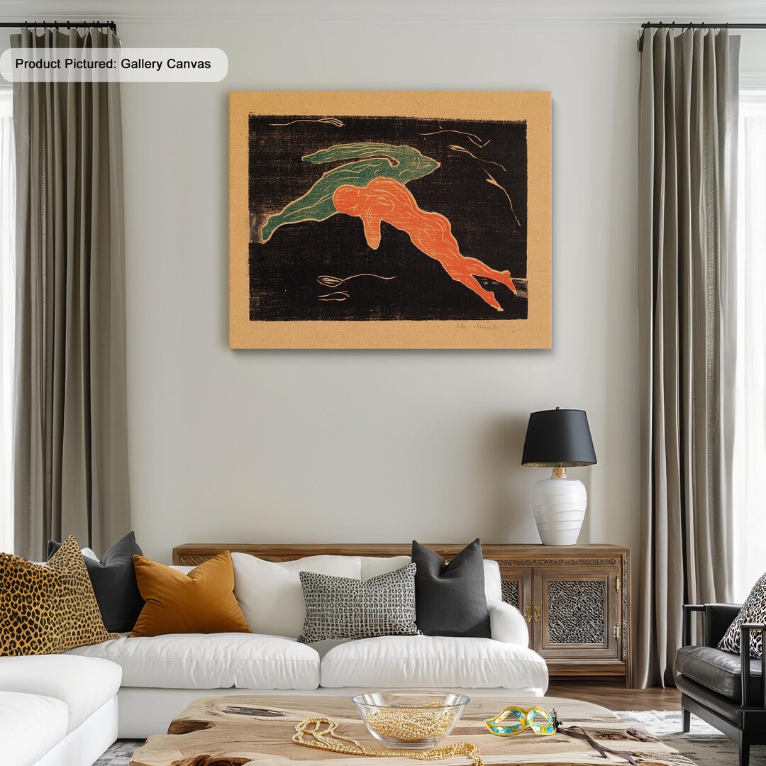 Edvard Munch Encounter in Space 1899 Famous Artwork Canvas/poster Art ...