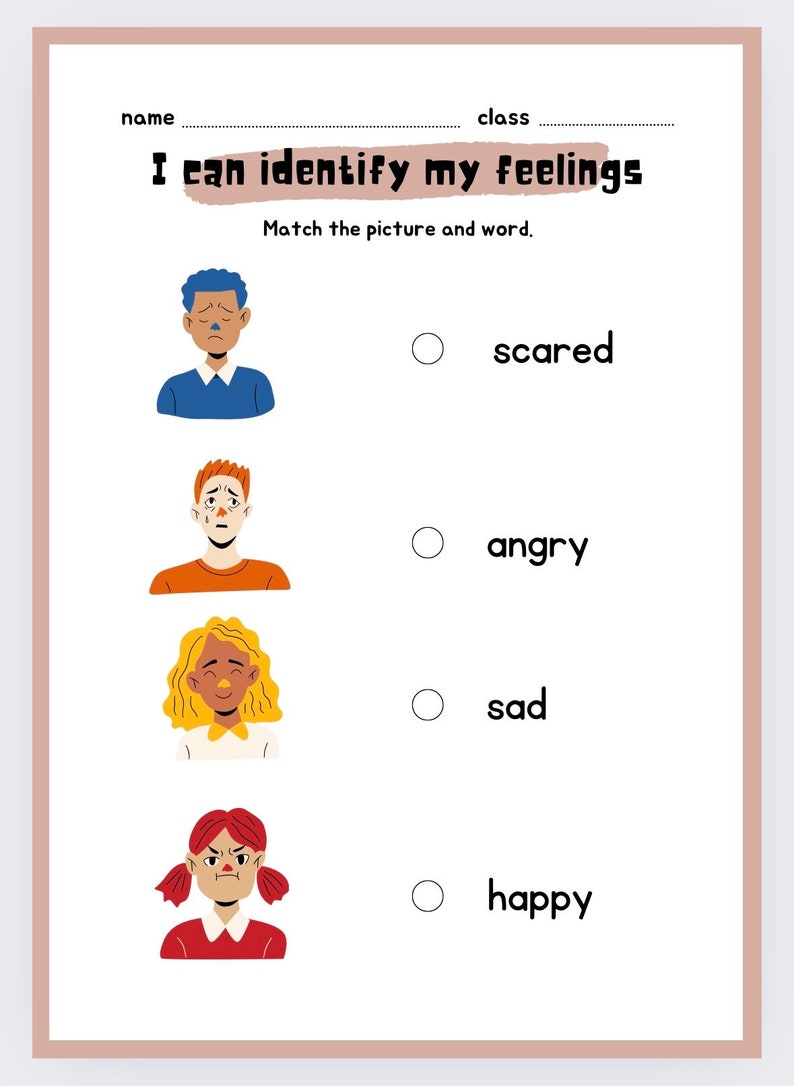 Emotional Regulation Worksheets - Etsy
