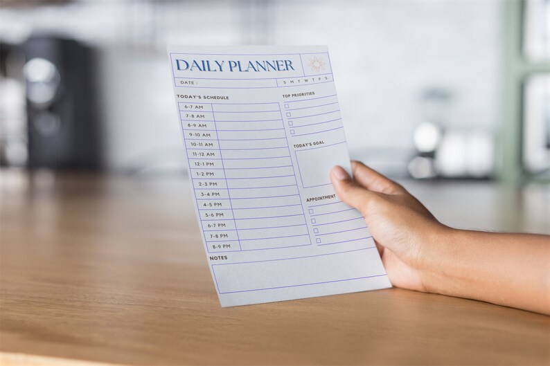 Minimalist Printable Daily Planner Hourly Planner Schedule Daily Time ...