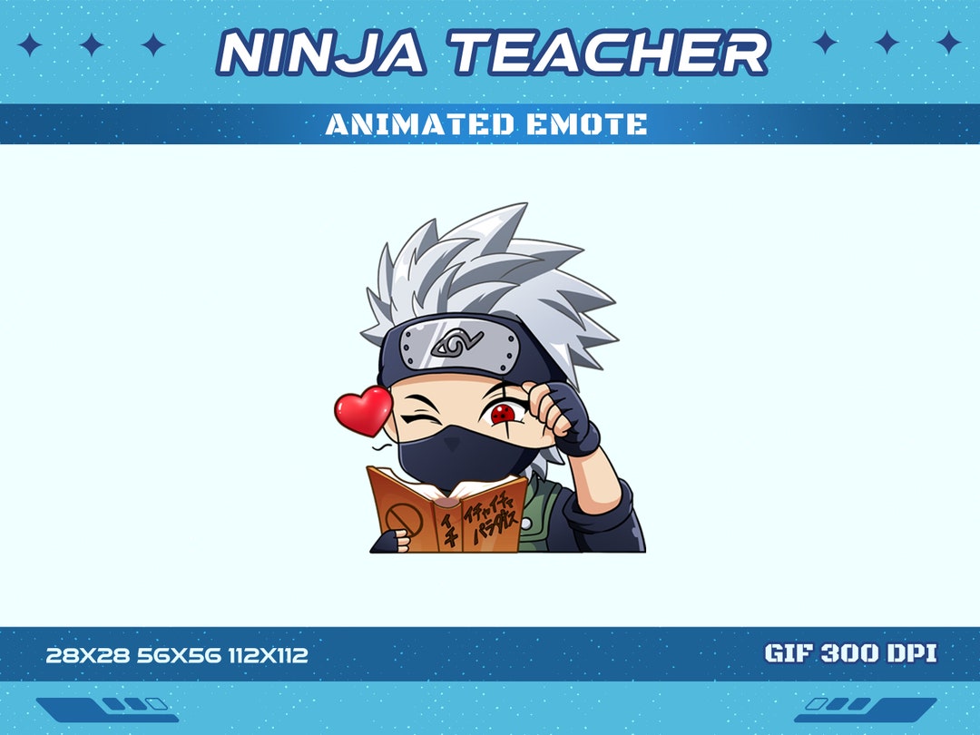 Reading Book Teacher Ninja Animated Emote, Animated Ninja Love Book ...