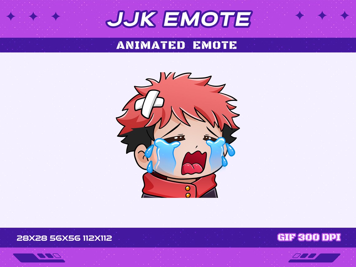 Crying Anime Boy Animated Emote: JJK Curse User (digital Download) - Etsy