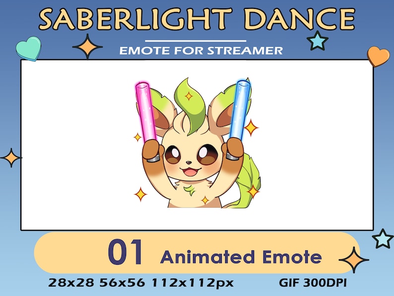 Saberlight Dance Leafeon Pokemon Animated Emote, Animated Dancer ...
