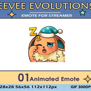 Sleep Flareon Pokemon Animated Emote, Animated Sleep Flareon Twitch ...