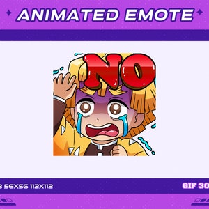 No Demon Fighter Animated Anime Emote, No Scared Anime Demon Fighter ...