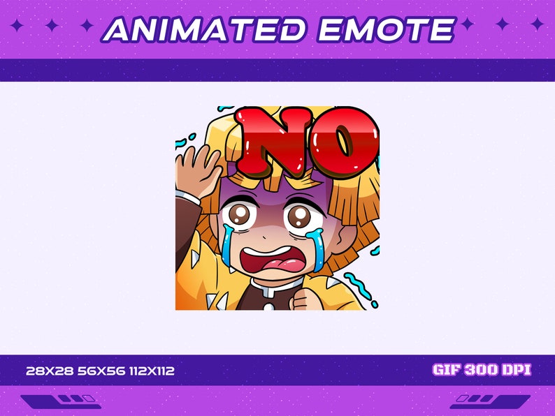 No Demon Fighter Animated Anime Emote, No Scared Anime Demon Fighter ...
