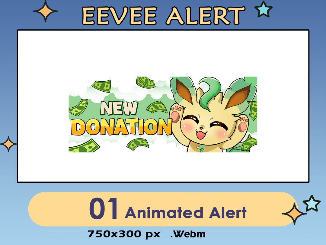 New Donation Leafeon Twitch Animated Alert, New Donation Leafeon ...