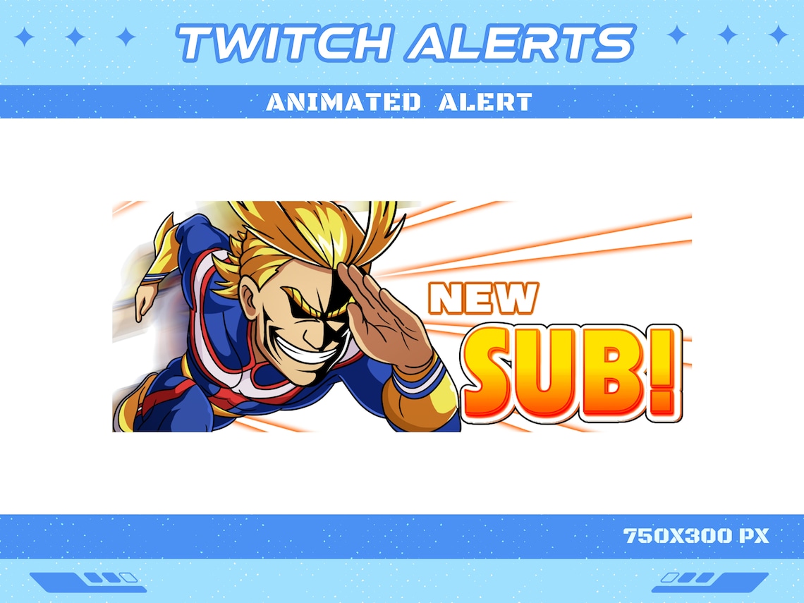 School Hero MHA New Sub Twitch Animated Alerts, School Hero New Sub ...