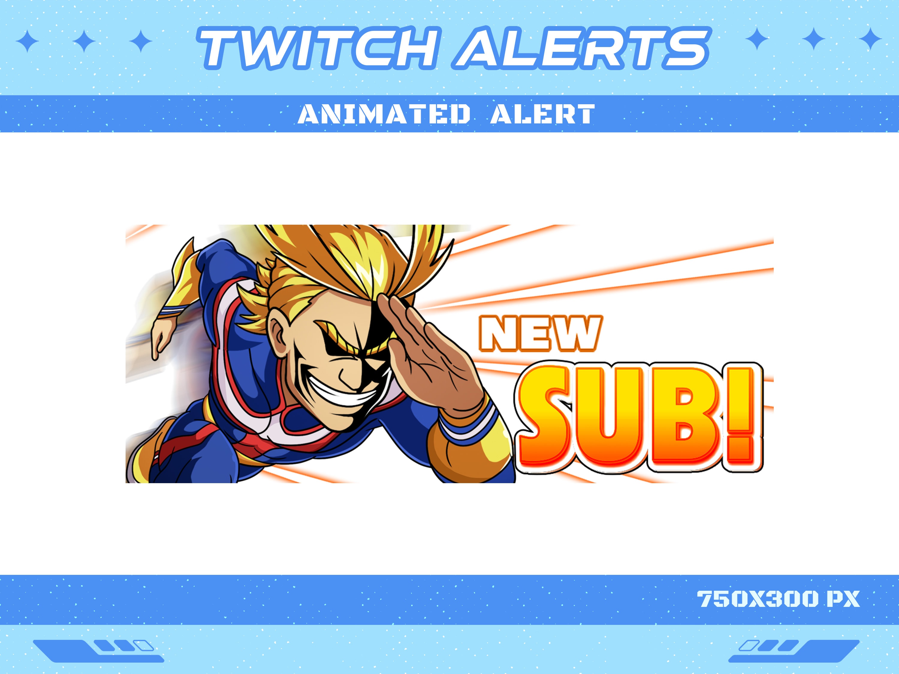 School Hero MHA New Sub Twitch Animated Alerts, School Hero New Sub ...