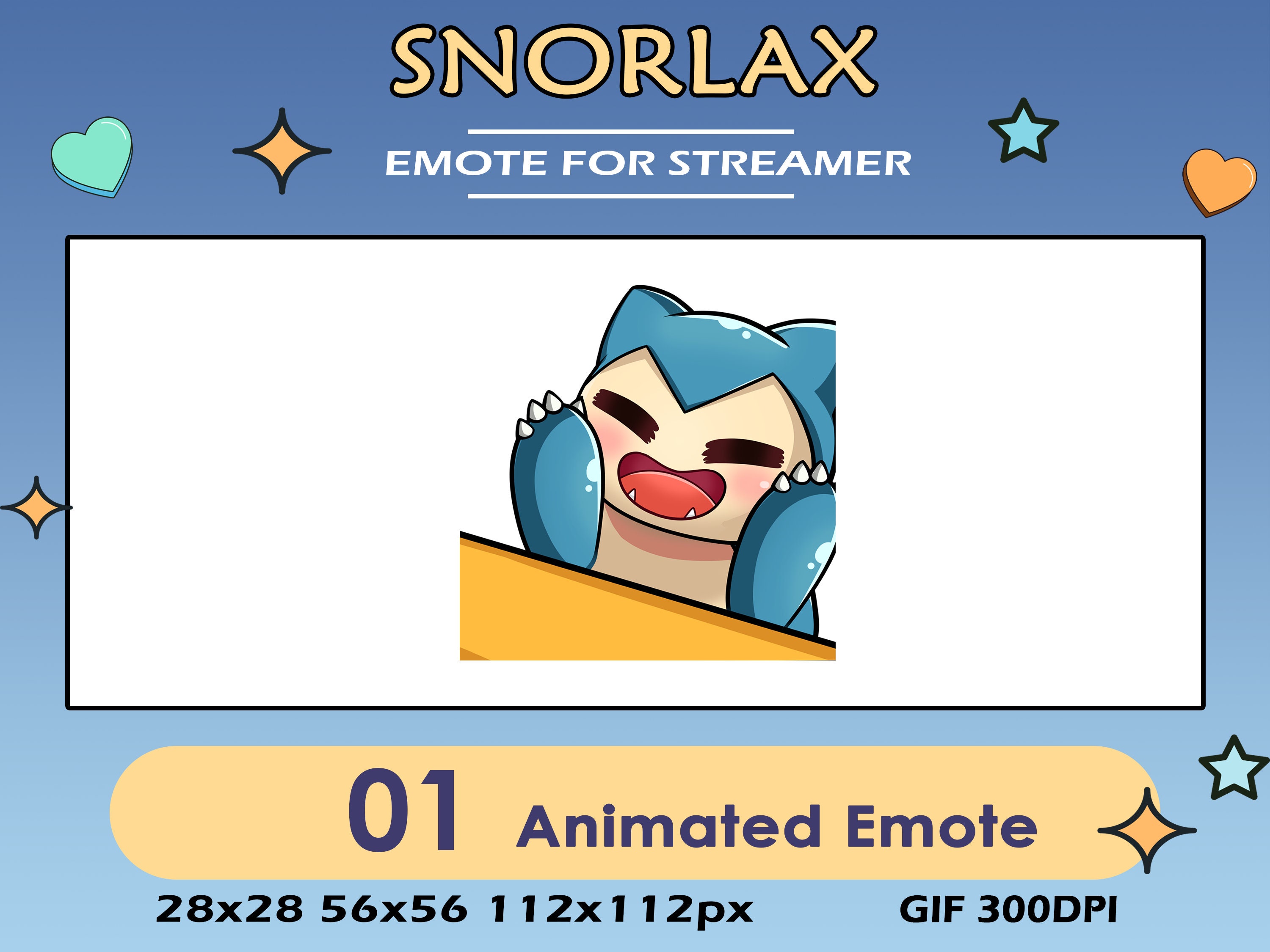 Bongo Snorlax Animated Emote: Twitch, Discord, Youtube (GIF) - Etsy