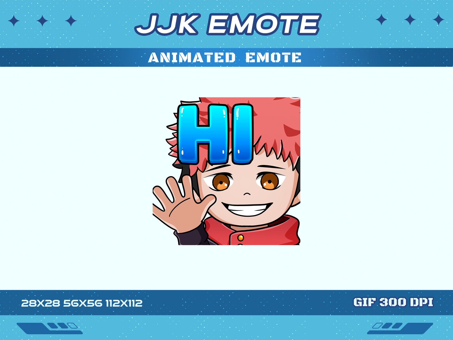 Hi JJK Curse User Animated Anime Emote, Hello JJK Anime Animated Emotes ...