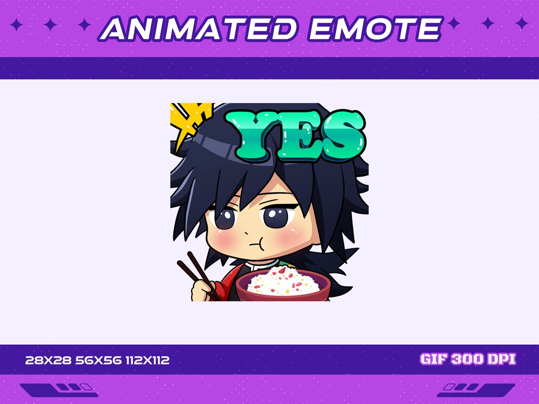 Yes Eating Demon Fighter Animated Anime Emote, Yes Anime Demon Fighter ...