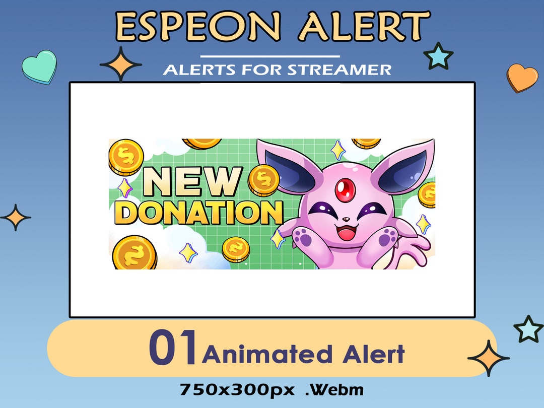 New Donation Espeon Twitch Animated Alert, New Donation Espeon Pokemon ...