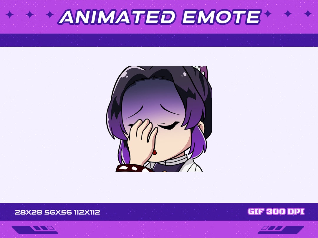 Face Palm Demon Fighter Animated Anime Emote, Face Palm Anime Demon ...