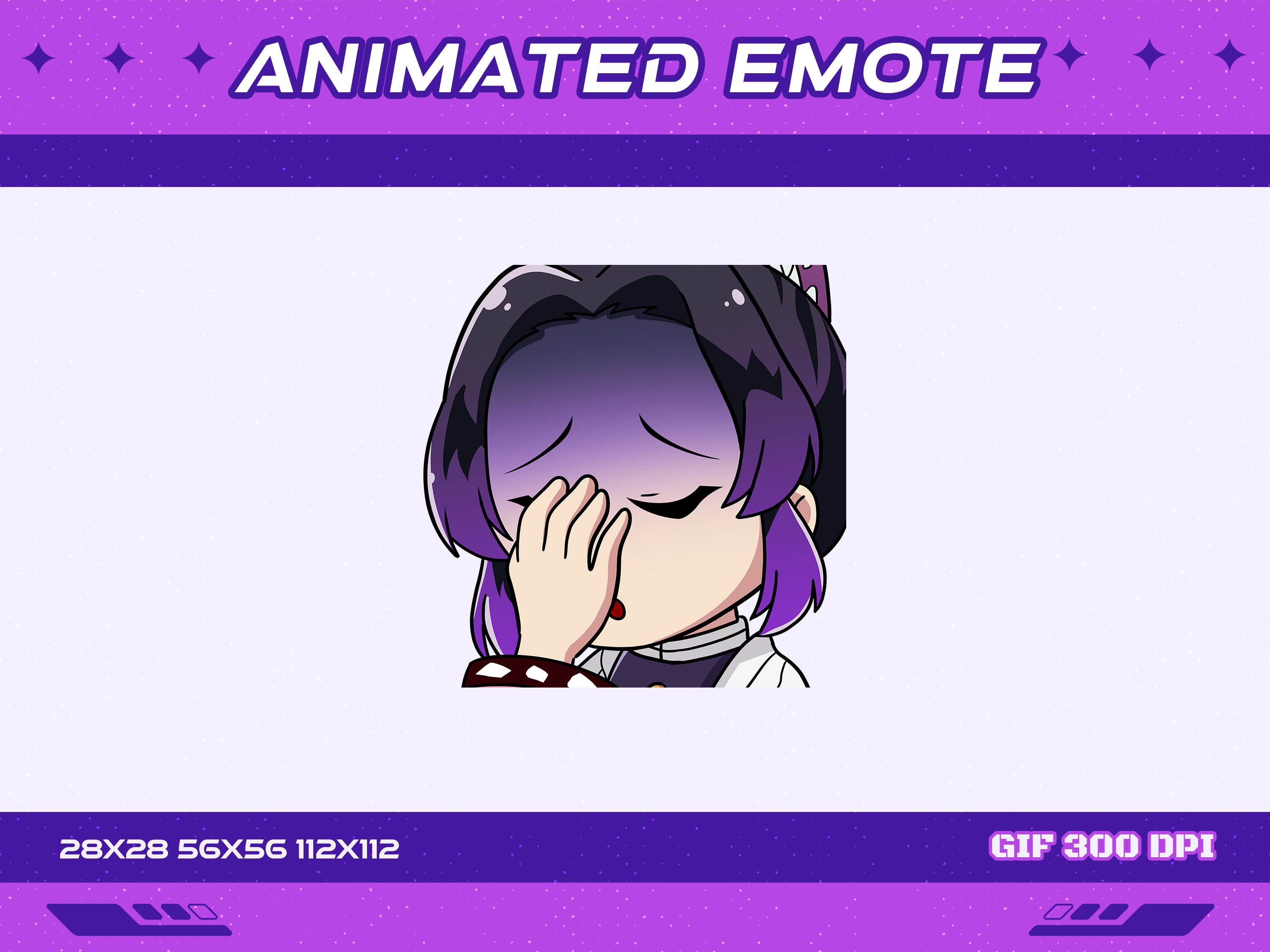 Face Palm Demon Fighter Animated Anime Emote, Face Palm Anime Demon ...