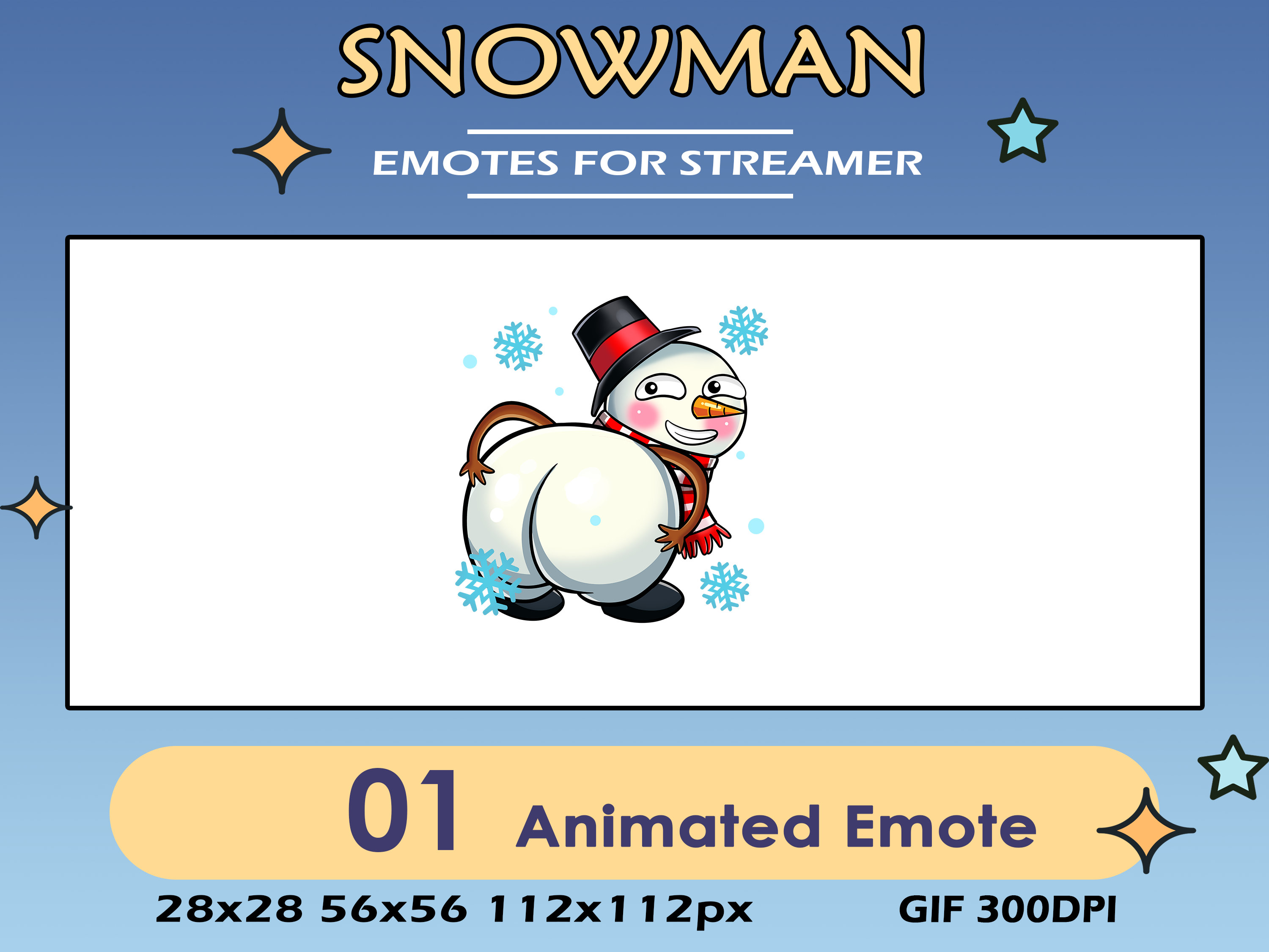 Twerk Snowman Christmas Animated Emote: Twitch Discord Youtuber (GIF ...