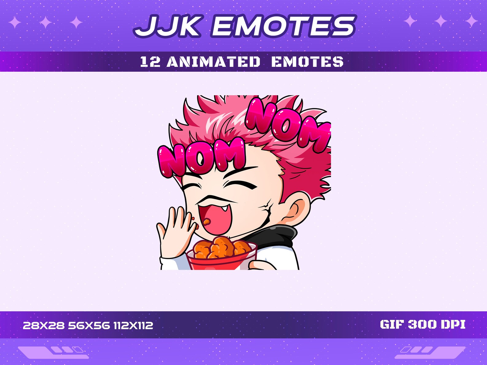Eating JJK King of Curse User Boy Animated Anime Emote, Eating JJK King ...