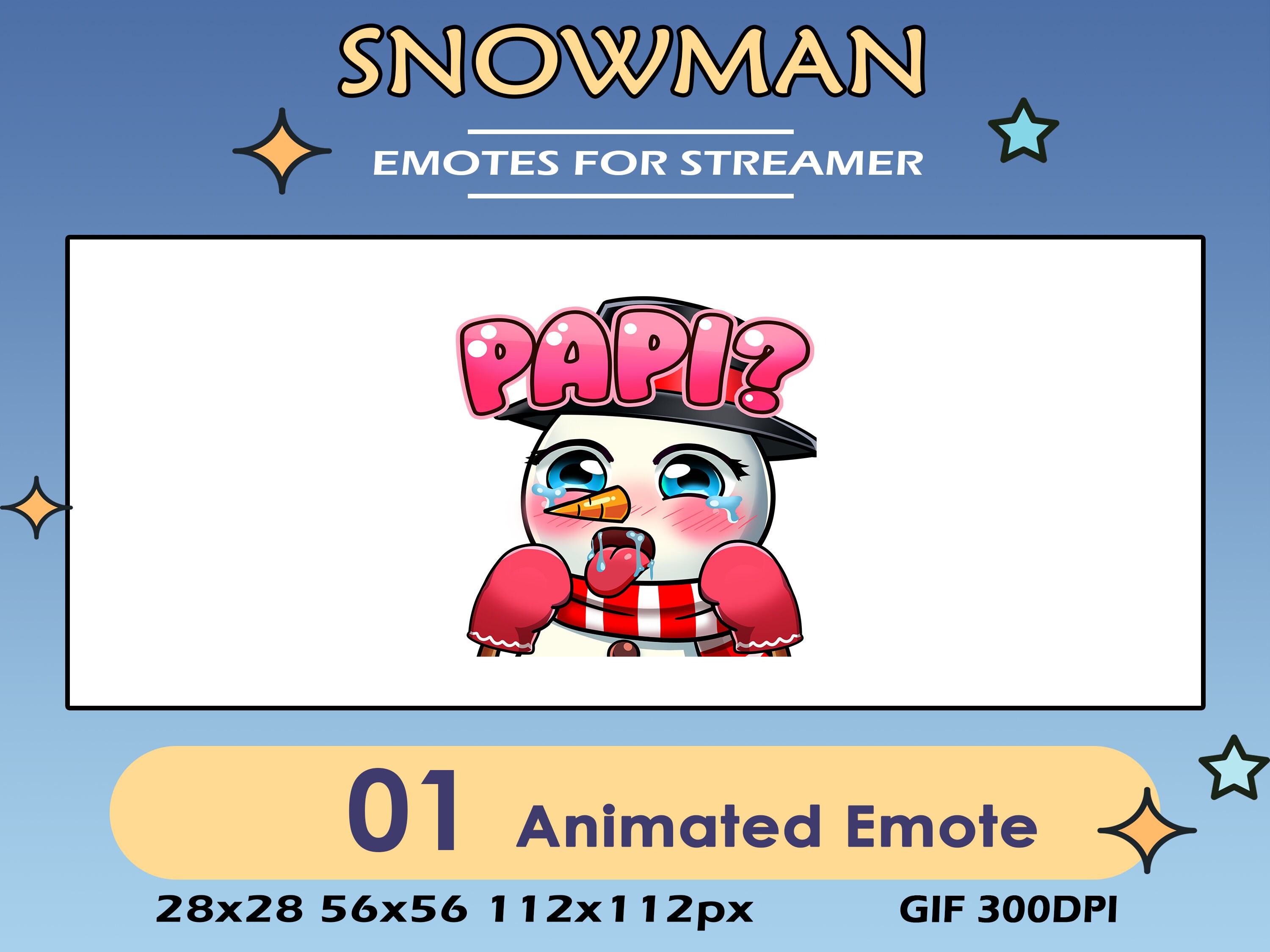 Christmas Papi Ahegao Snowman Animated Emote (digital Download) - Etsy