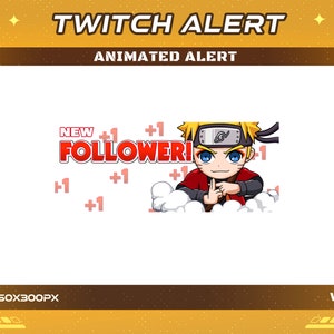 New Follower Ninja Shinobi Boy Twitch Animated Alerts, New Follower ...