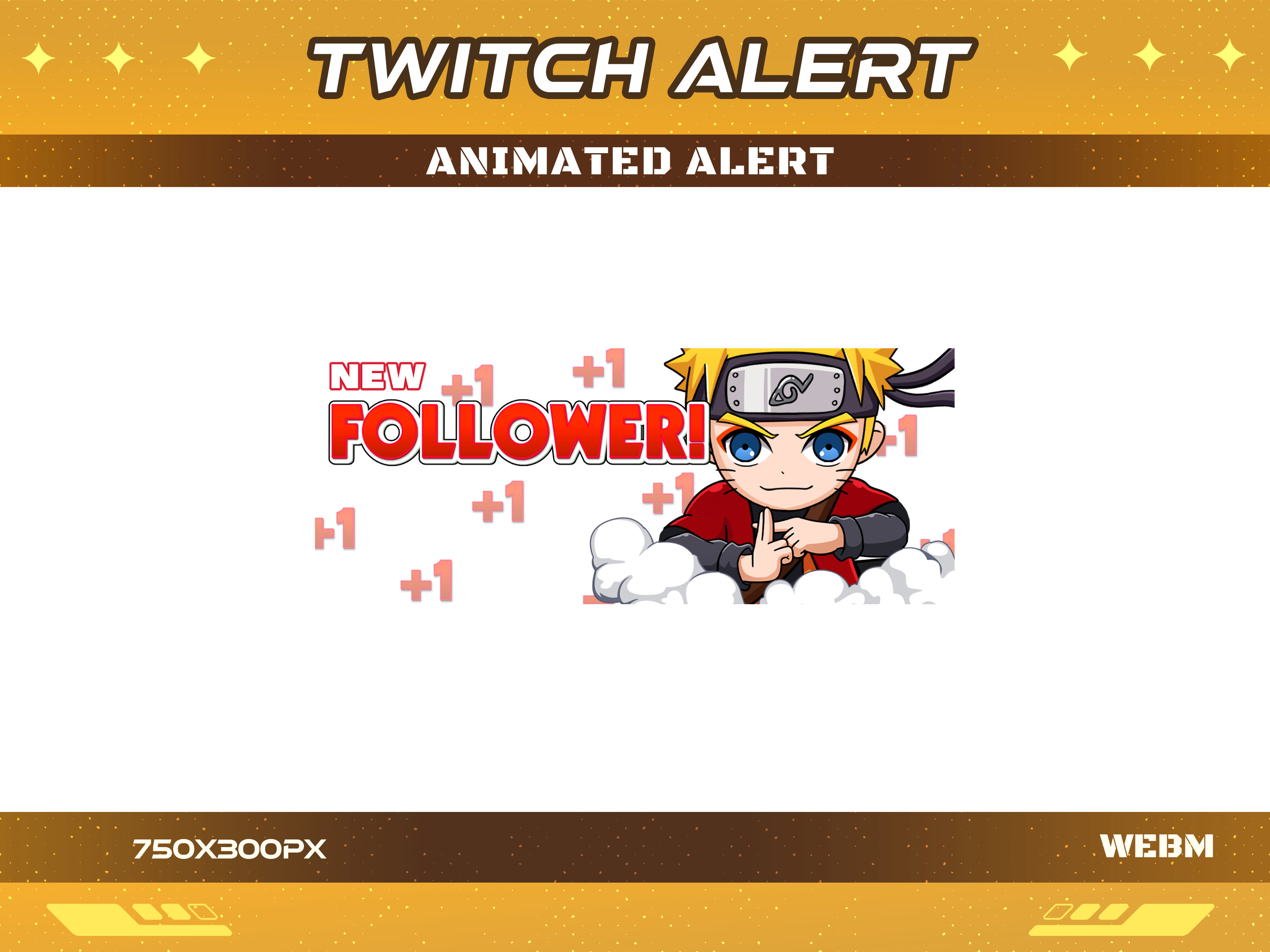 New Follower Ninja Shinobi Boy Twitch Animated Alerts, New Follower ...