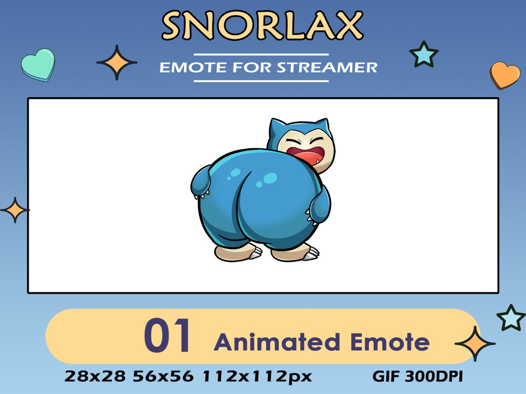 Twerking Snorlax Pokemon Animated Emote, Animated Twerking Snorlax ...