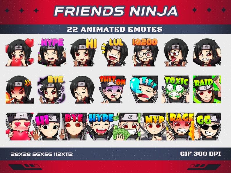 Combo 22 Ninja Friends Nukenin Teleport Animated Anime Emotes, Ninja ...