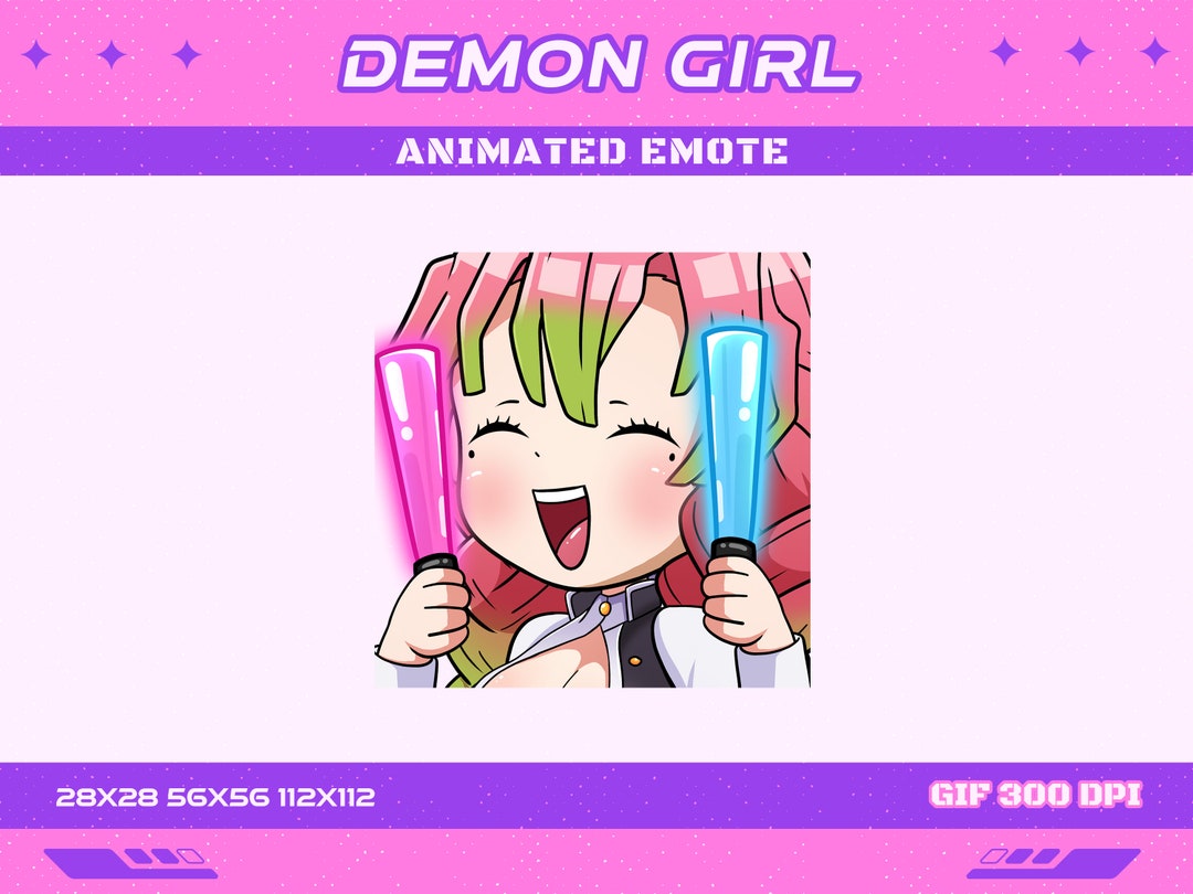 Lightstick Dance Demon Sexy Girl Animated Anime Emote, Lightstick Dance ...