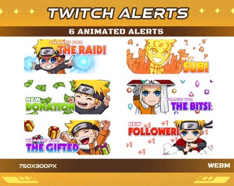 6 Demon Anime Twitch Animated Alerts, New Sub New Donation New Follower ...