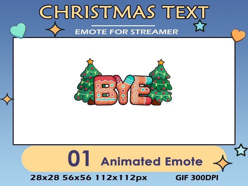 Bye Animated Christmas Emote, Twitch Animated Emote, Bye Animation ...